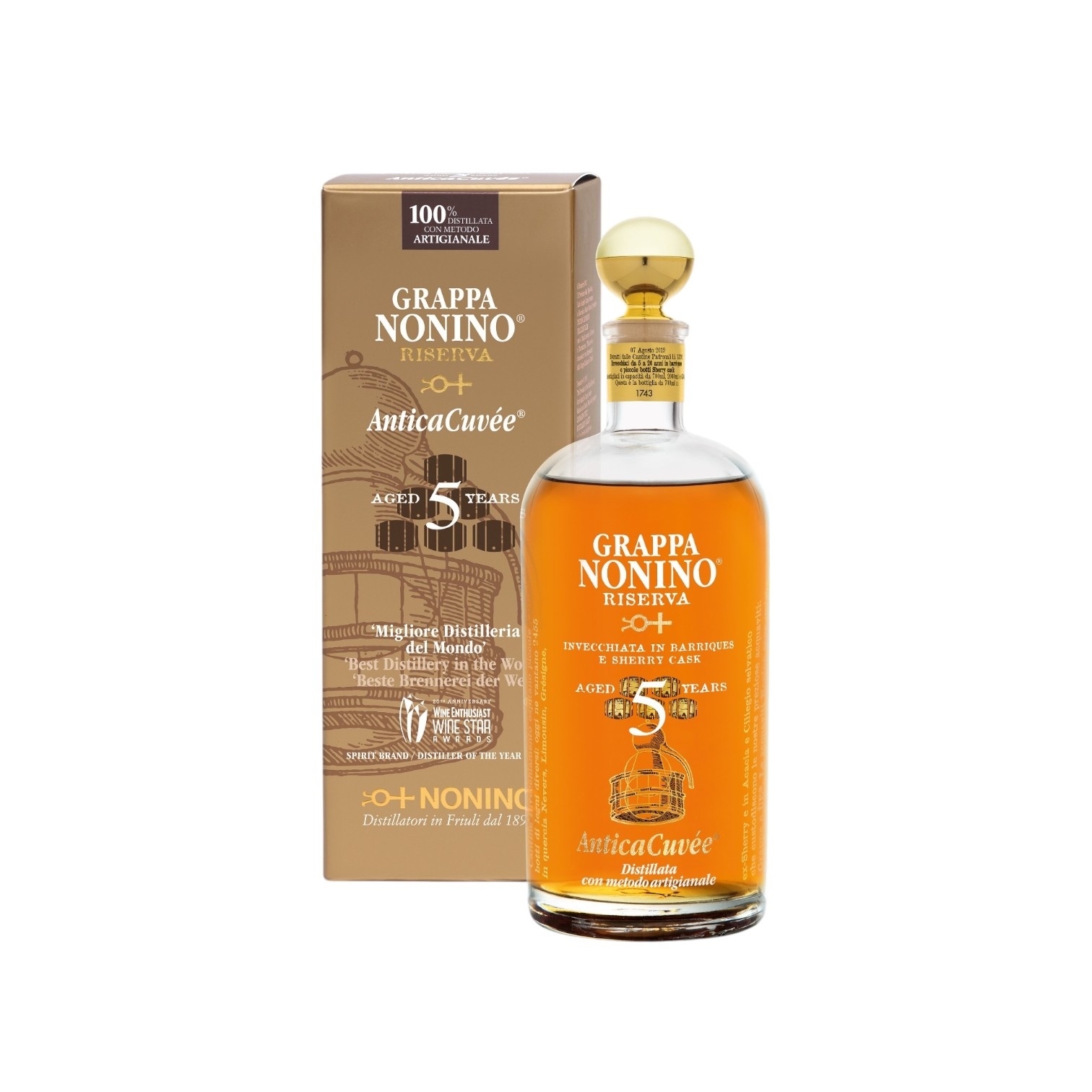 Grappa Nonino Riserva Millesimata 5 anni - Distilleria Nonino Capacity 700 ML